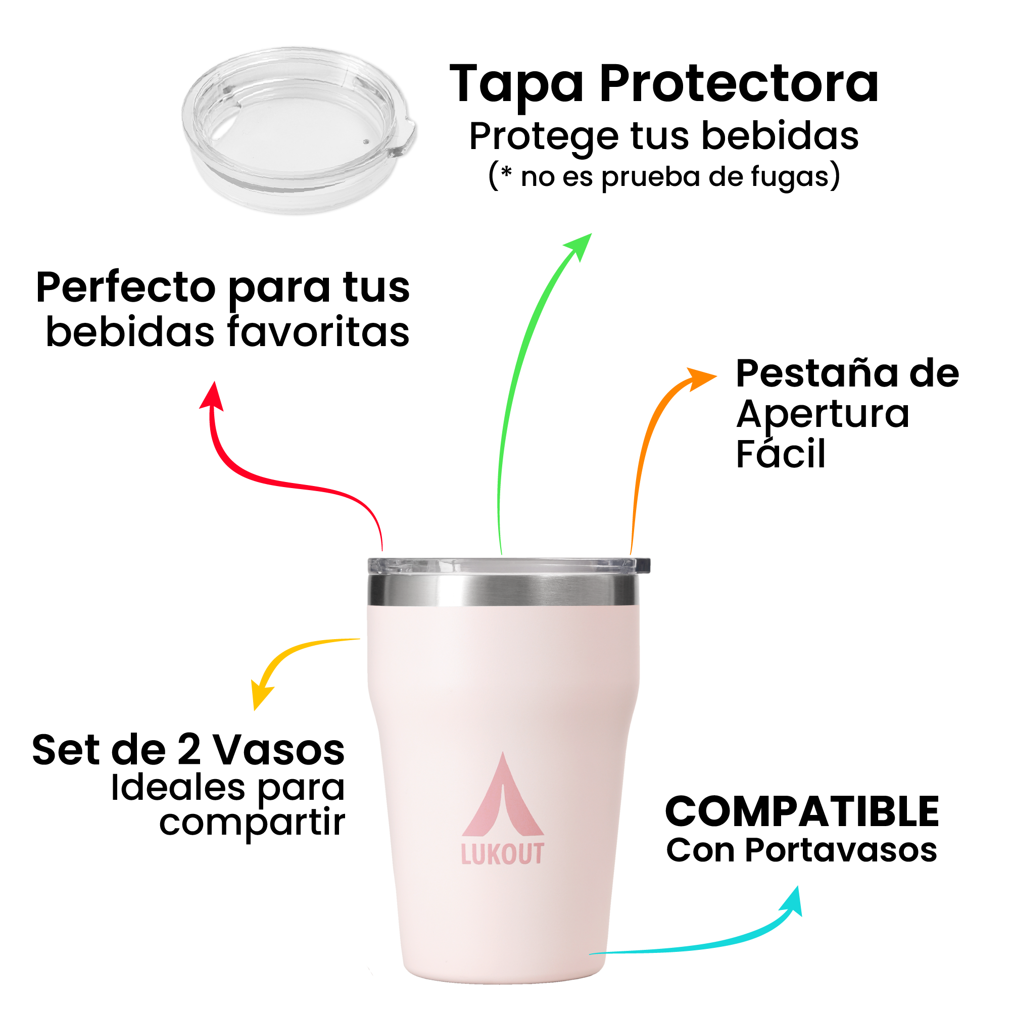 Set de 2 Vasos Térmicos 350 ml – LUKOUT